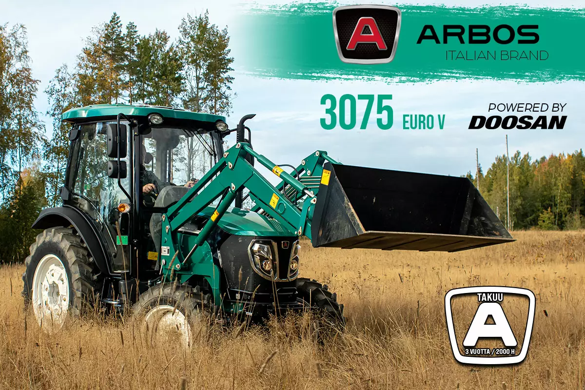 ARBOS 3075 EURO5 ETUKUORMAAJALLA - Motor Power Finland Oy verkkokauppa